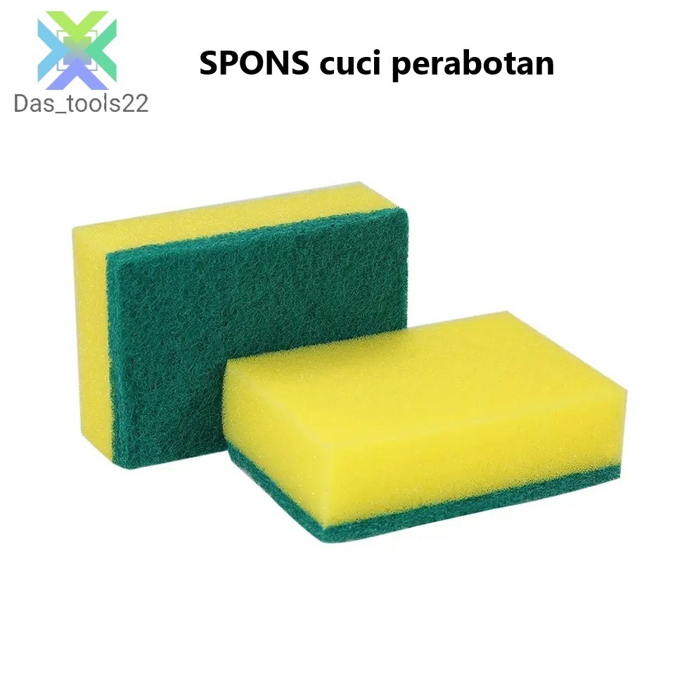 Jual Busa Cuci Piring Sabut Hijau Sponge Spon Spons Kuning Kotak per PC ...