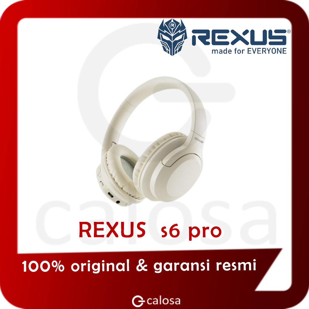 Jual Headset REXUS Bluetooth + kabel Dual Mode S6 Pro | Shopee Indonesia