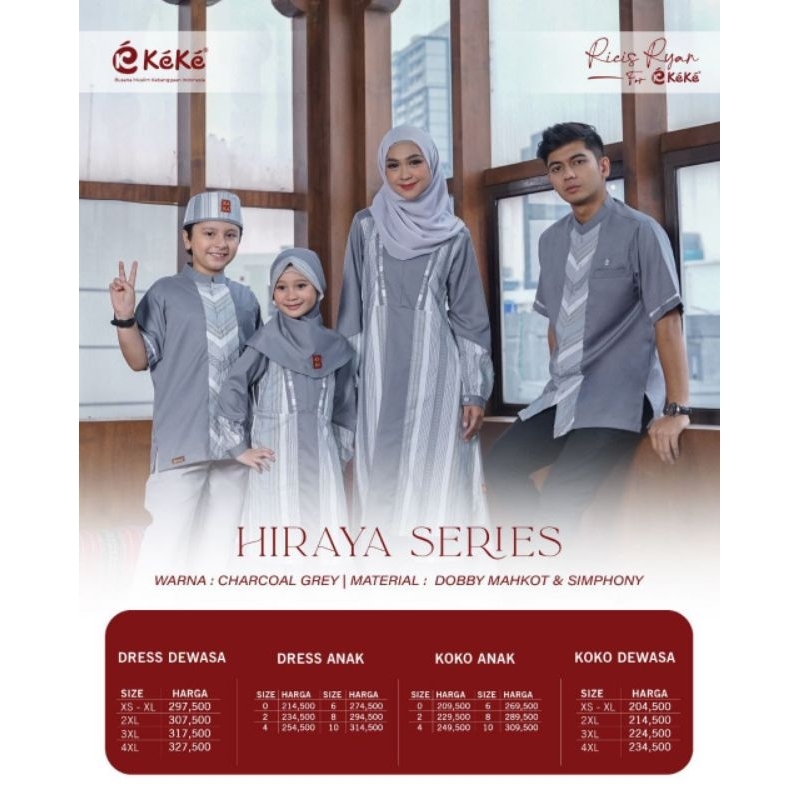 Jual SARIMBIT KEKE HIRAYA SERIES CHARCOAL GREY ORI | Shopee Indonesia