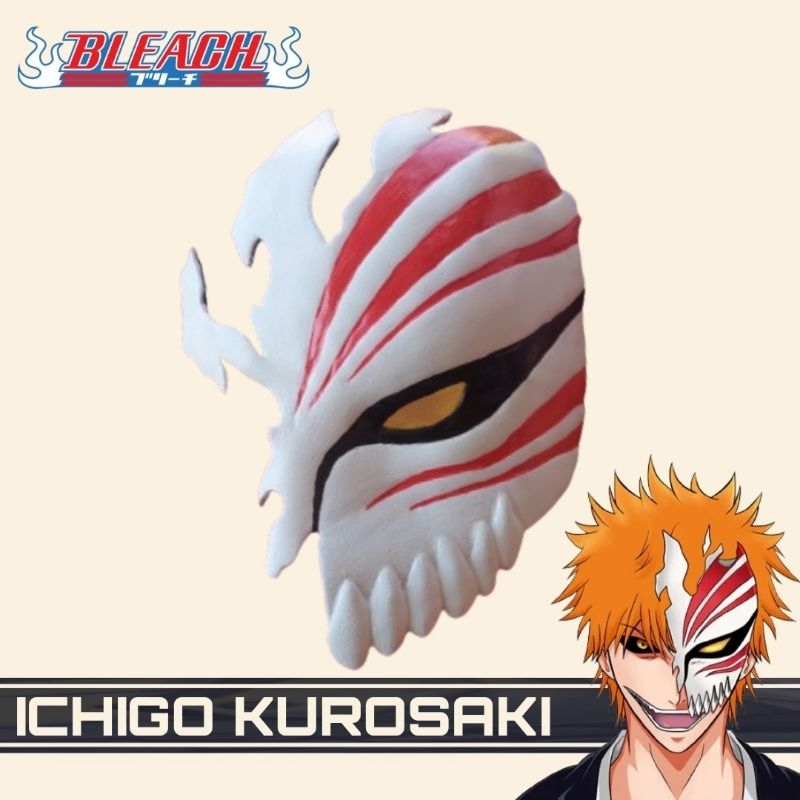 Jual Topeng Cosplay Ichigo Kurosaki Half Hollow Mask Bleach | Shopee ... Jual Topeng Cosplay Ichigo Kurosaki Half Hollow Mask Bleach | Shopee ...