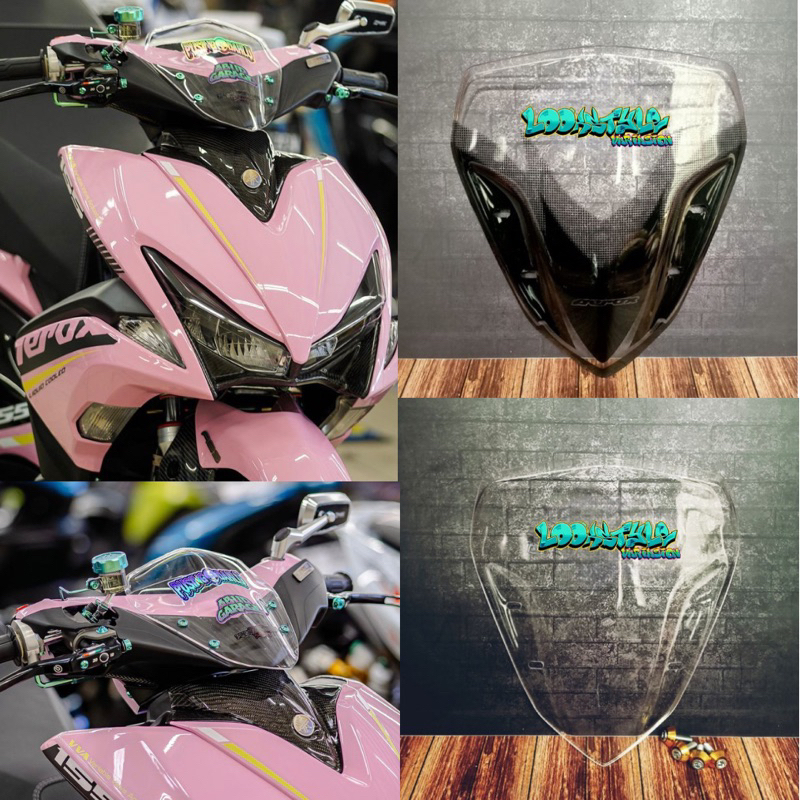 Jual VISOR AEROX BLACK SERIES MODEL TERBARU PLUS BAUT VARIASI ...