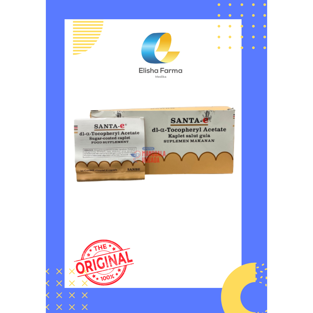 Jual SANTA E 100 IU Vitamin E Strip Isi 4 Kapsul - Vitamin Kesehatan ...