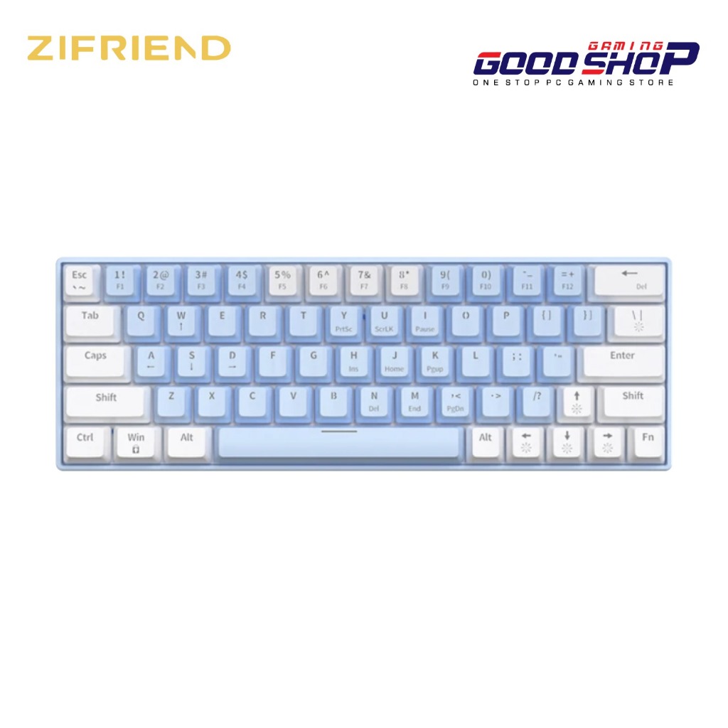Jual ZIFRIEND T62 63Keys 60% Layout - Mechanical Keyboard | Shopee Indonesia