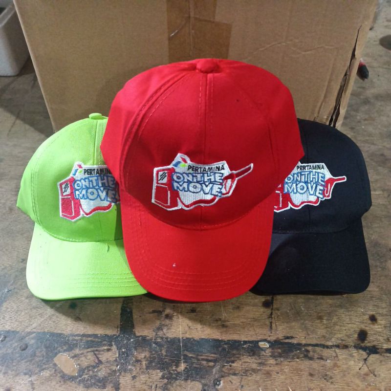 Jual NEW TOPI KARYAWAN OPERATOR SPBU PERTAMINA LOGO ON THE MOVE ...