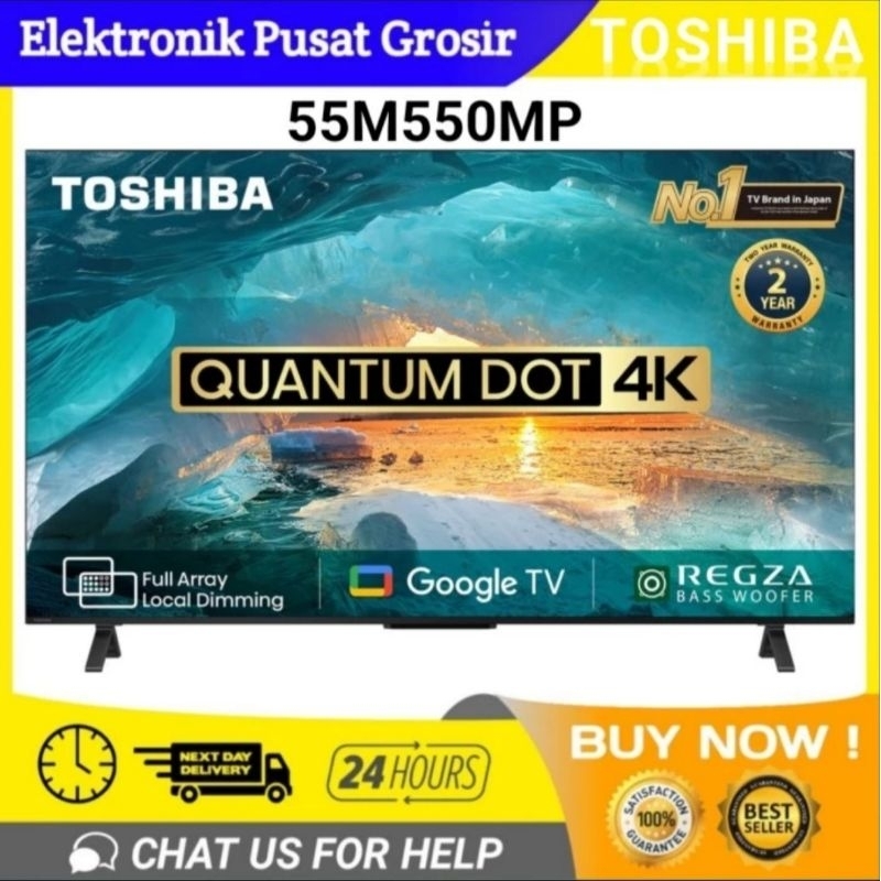 Jual TV TOSHIBA 55M550MP 55 INCH QUANTUM DOT 4K UHD QLED GOOGLE TV 55M550M | Shopee Indonesia