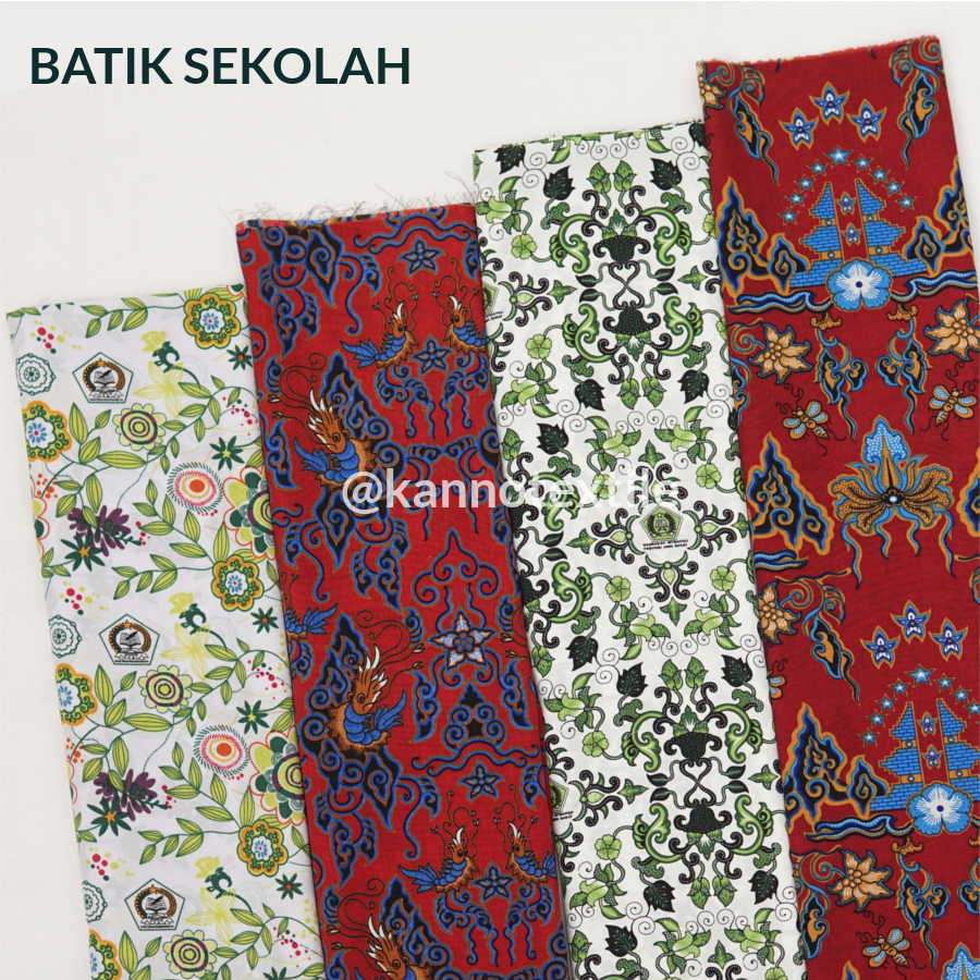 Jual KAIN BATIK SERAGAM SEKOLAH FKDT/MI/GAPURA/MEGA MENDUNG BAHAN BSY ...