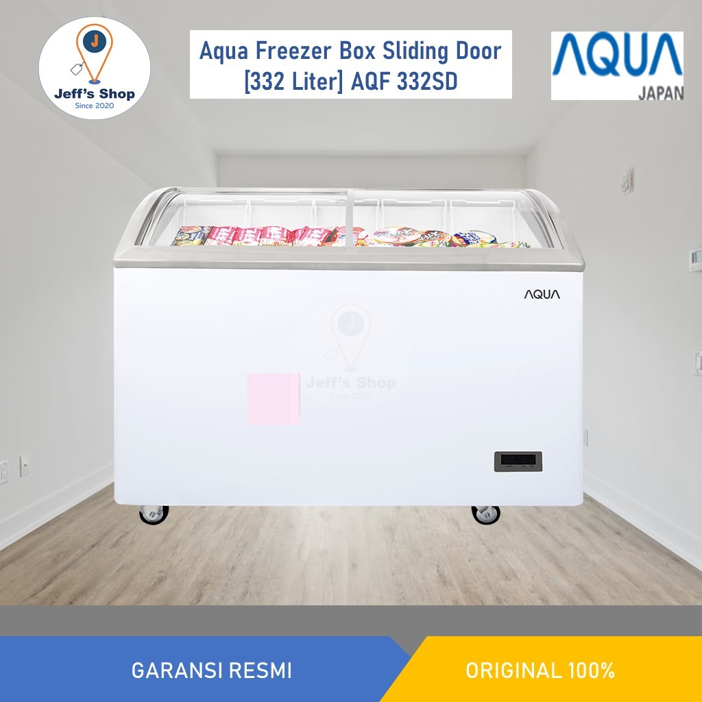 Jual Aqua Freezer Box / Chest Freezer Sliding Door [332 Liter] AQF ...