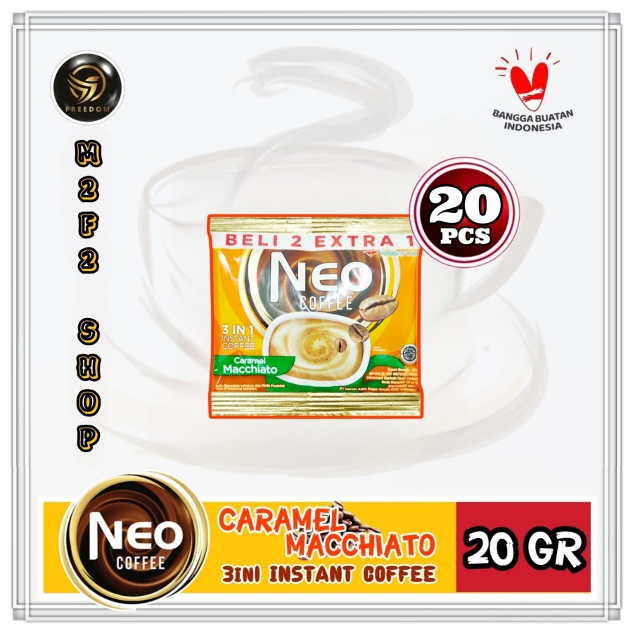 Jual Kopi Neo Coffee Caramel Macchiato 3in1 Sachet | GT - 20 gr ...
