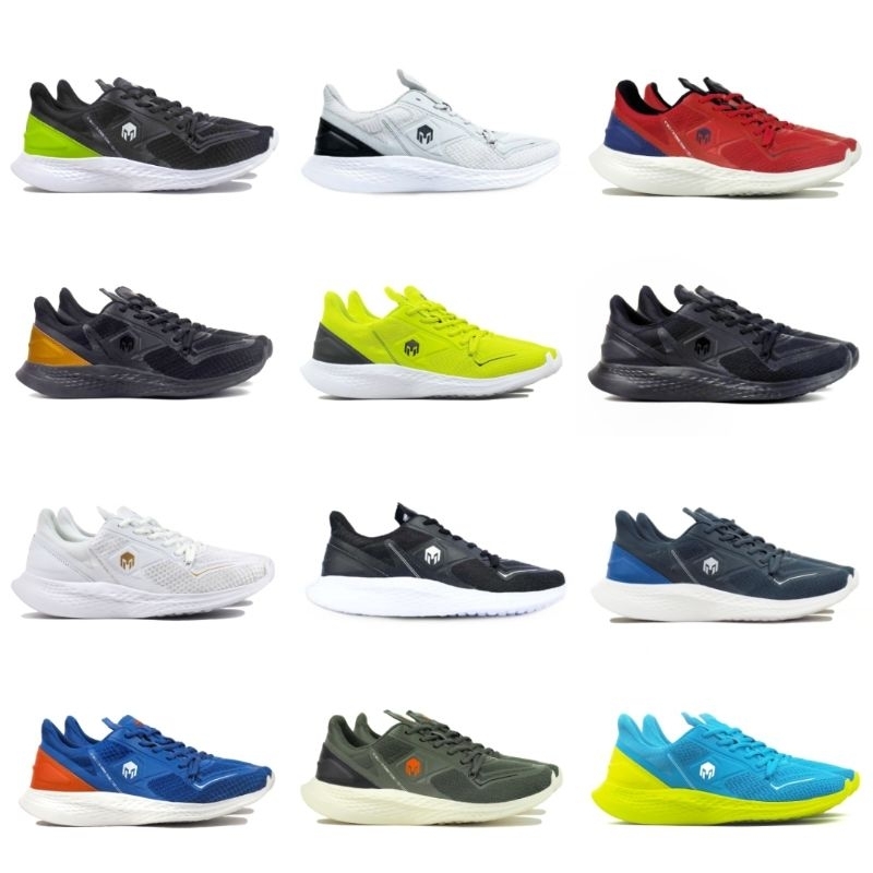 Jual Sepatu Lari Running MILLS TREXIMO OMEGA - Black Neon Gold White ...