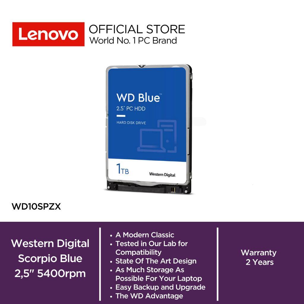 Jual Western Digital WD Scorpio Blue 1TB HDD 2.5" SATA 5400rpm Cache ...