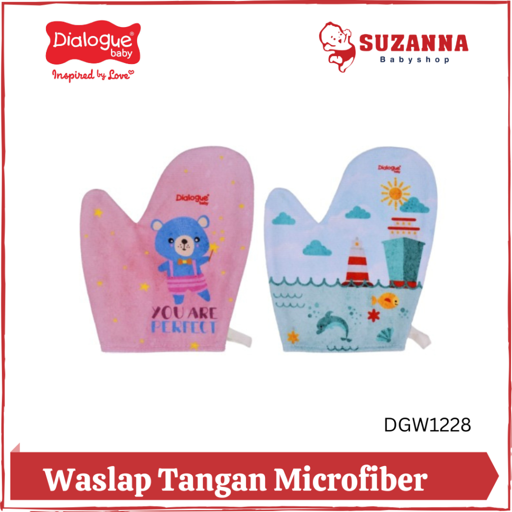 Jual Dialogue Baby DGW1228 Waslap Tangan Microfiber Bear & Sea World ...