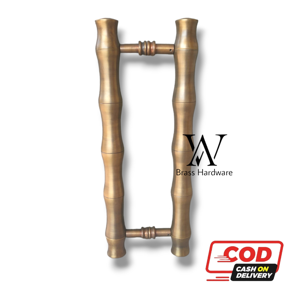 Jual Handle Pintu Rumah Kuningan Antik Motif Bambu Kuning 50 cm 2 pcs ...