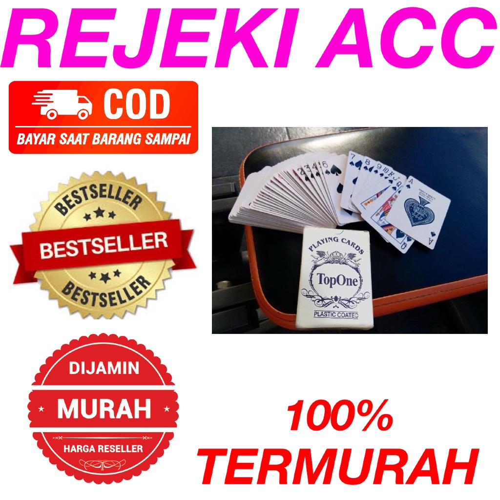 Jual Kartu Remi TOP Oneplastic Coated Game Kumpul Kumpul Permainan ...