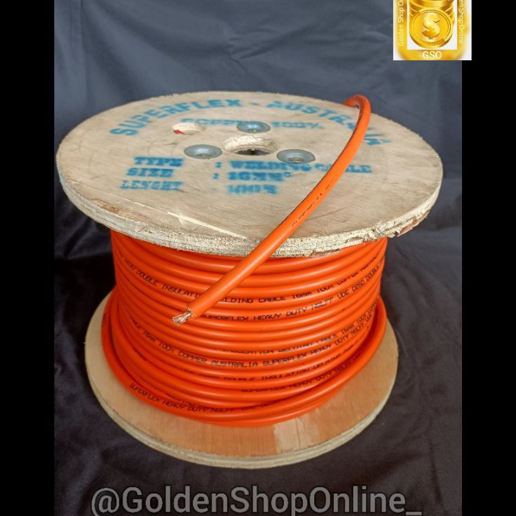 Jual Model Baru Kabel Las Superflex Orange 16mm Full Tembaga (Harga per ...