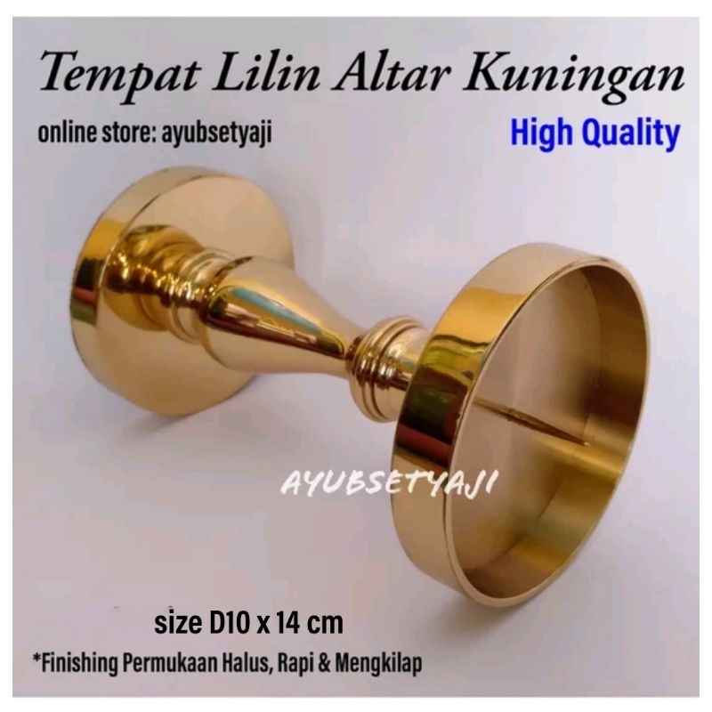 Jual Tempat Lilin Altar Kuningan 14cm TL altar Parabola cawan lilin ...