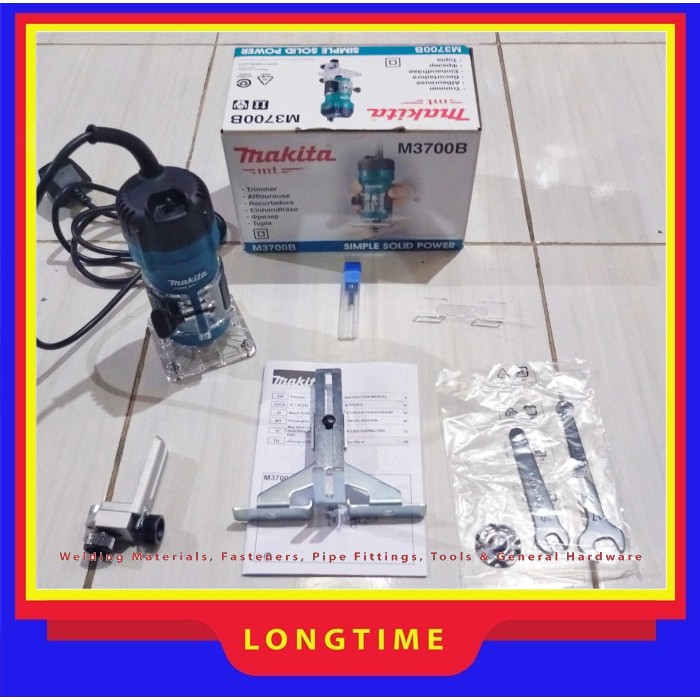 Jual MAKITA M3700B Trimmer Kayu 6MM Mesin Profil Router 1/4" Wood ...