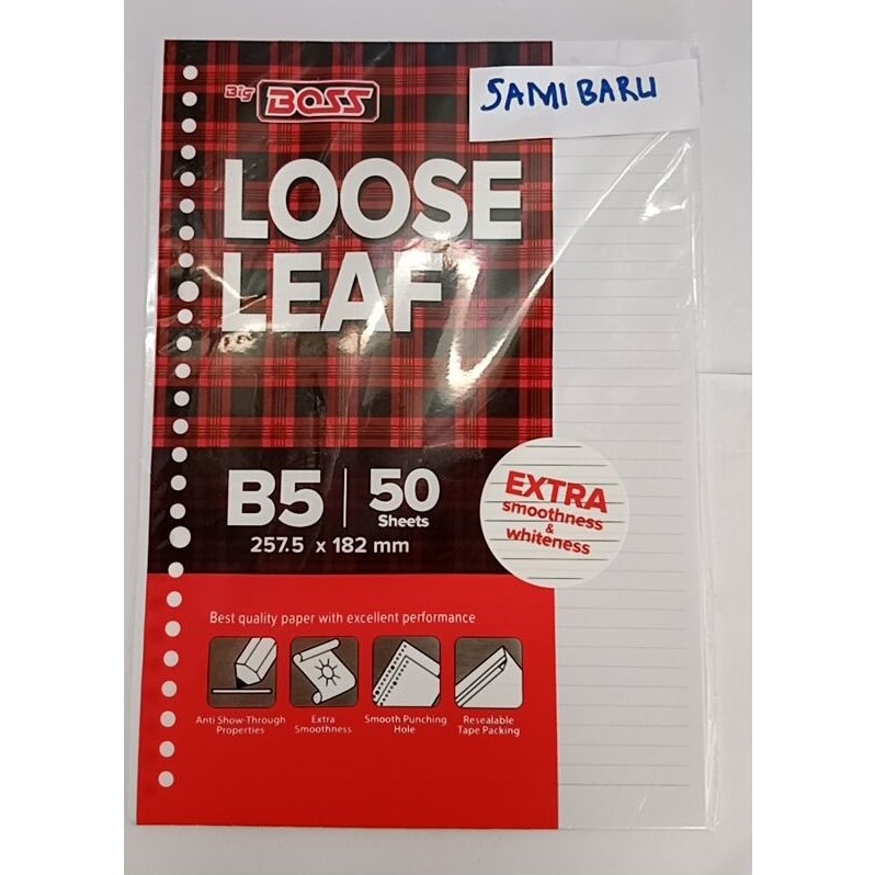 Jual BigBoss Loose Leaf B5 Bergaris 50 Lembar | Shopee Indonesia