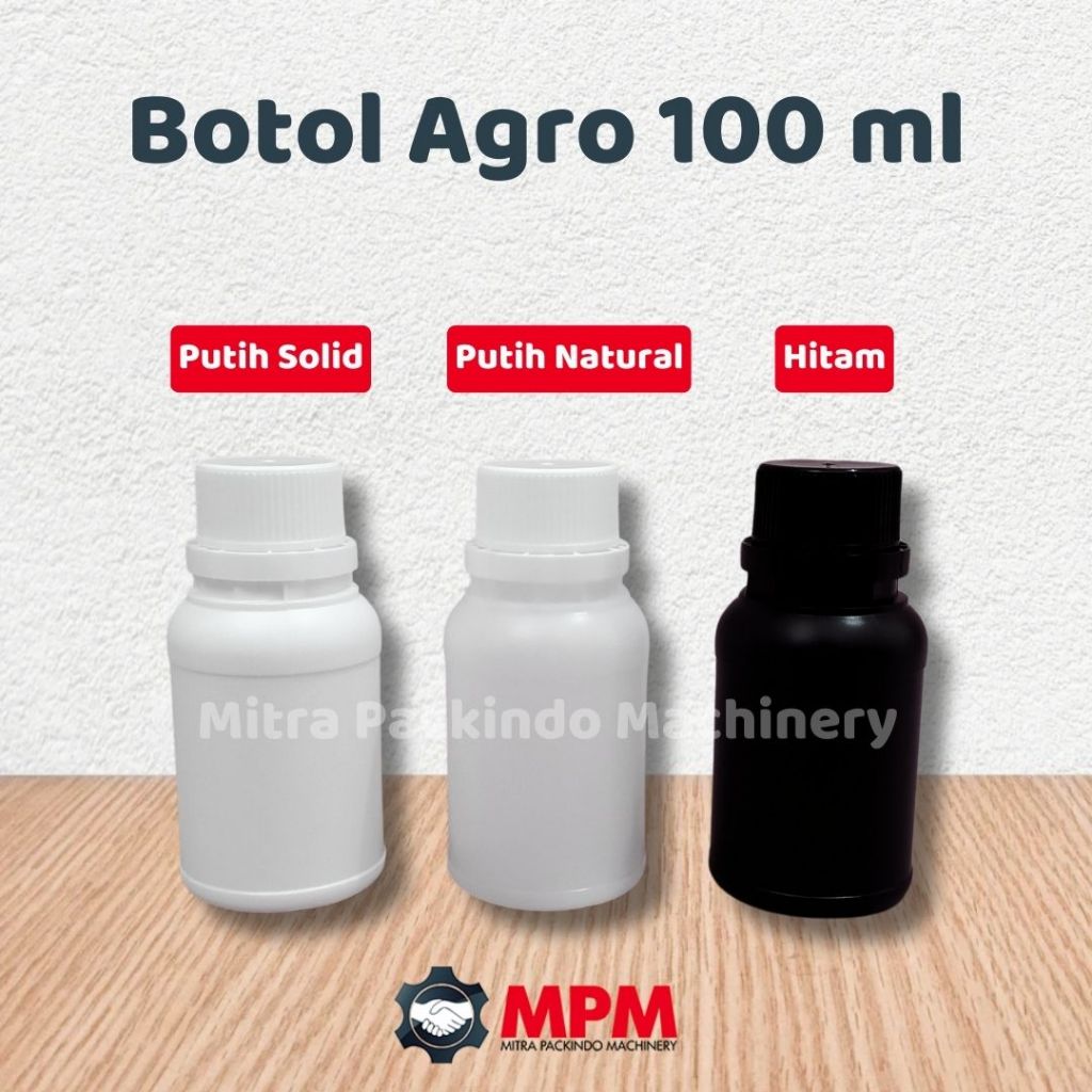 Jual Botol Agro HDPE Putih Hitam 100ml Kecil / Botol Labor 100 ml | Shopee Indonesia