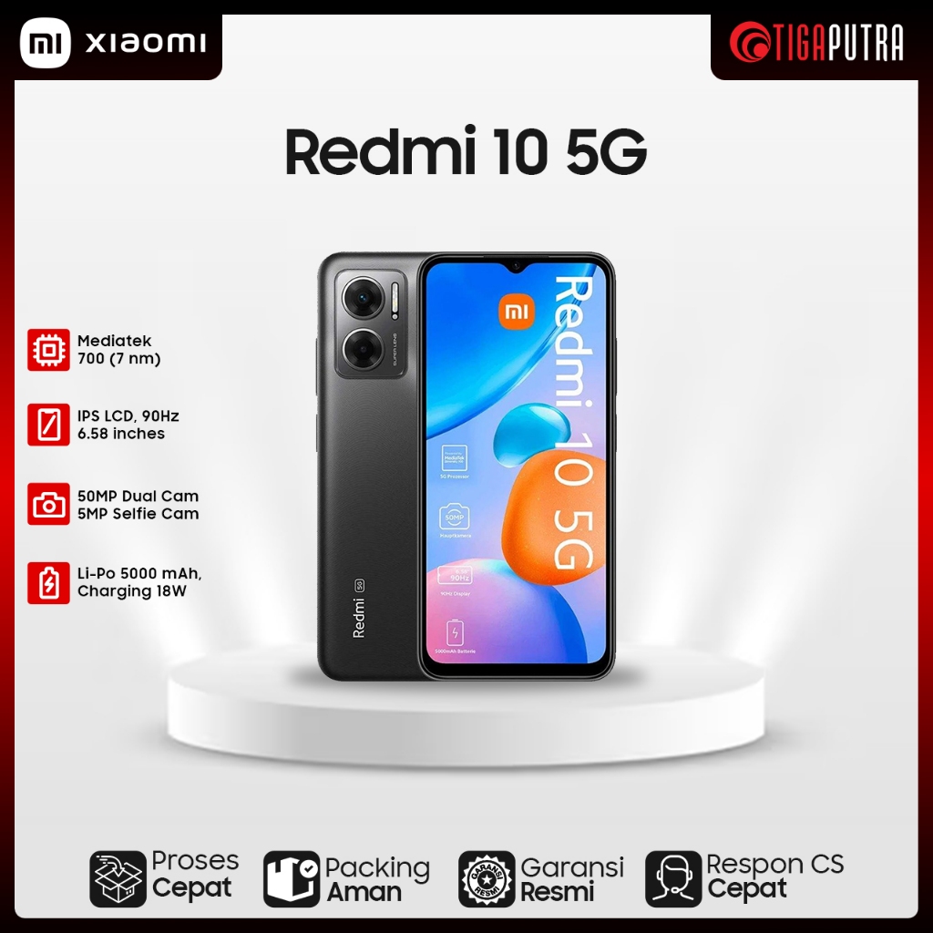 Jual XiaoMi Redmi 10 5G (Ram 4/6, Rom 128GB, Fast charging 18W) | Shopee Indonesia