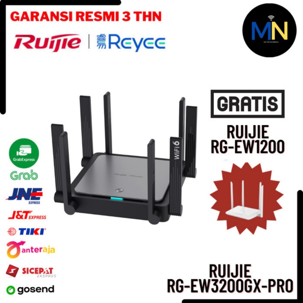 Jual Ruijie RG-EW3200GX-PRO 3200M Wi-Fi 6 Gigabit Router Dual-band ...