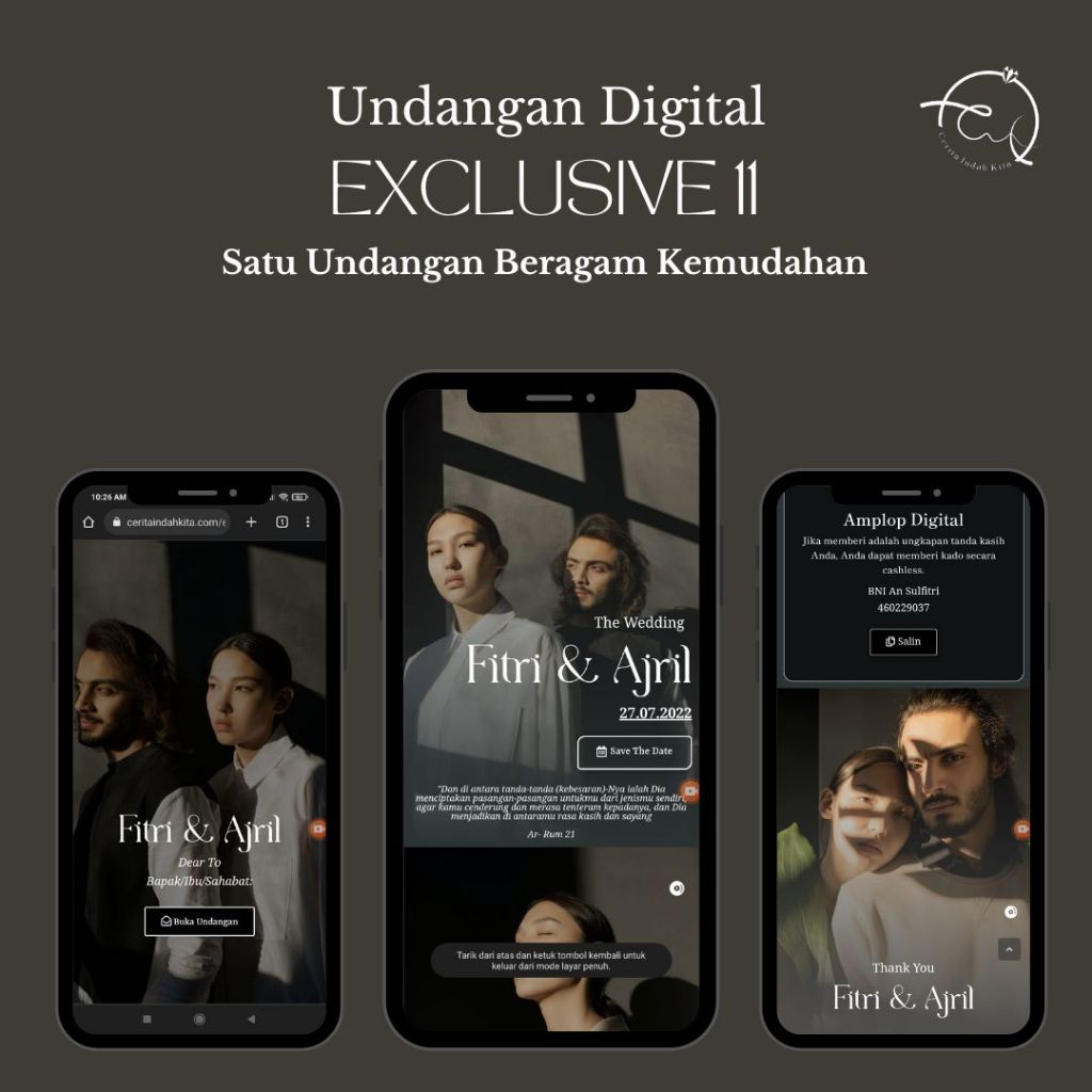 Jual Undangan Digital Paket Eksklusif 11 Undangan Online Undangan ...