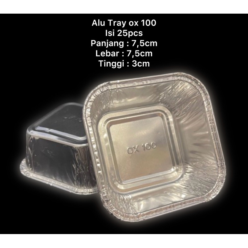 Jual ALUMUNIUM FOIL OX 100/KOTAK ALUMUNIUM FOIL/MAKARONI SCHOTEL/PASTEL ISI 25 PCS | Shopee ...