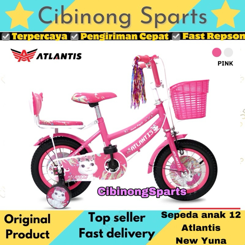 Jual Sepeda Anak Mini Perempuan 12 Atlantis Yuna Ban Pompa Keranjang ...