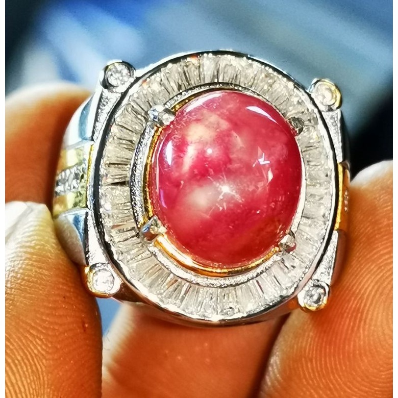 Jual Batu permata natural ruby star burma antik | Shopee Indonesia