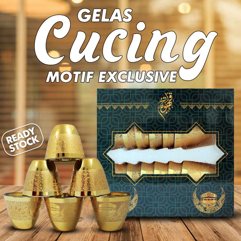 Jual GELAS CUCING ZAMZAM KEMASAN ISI 12 PCS |MOTIF DOS. | Shopee Indonesia