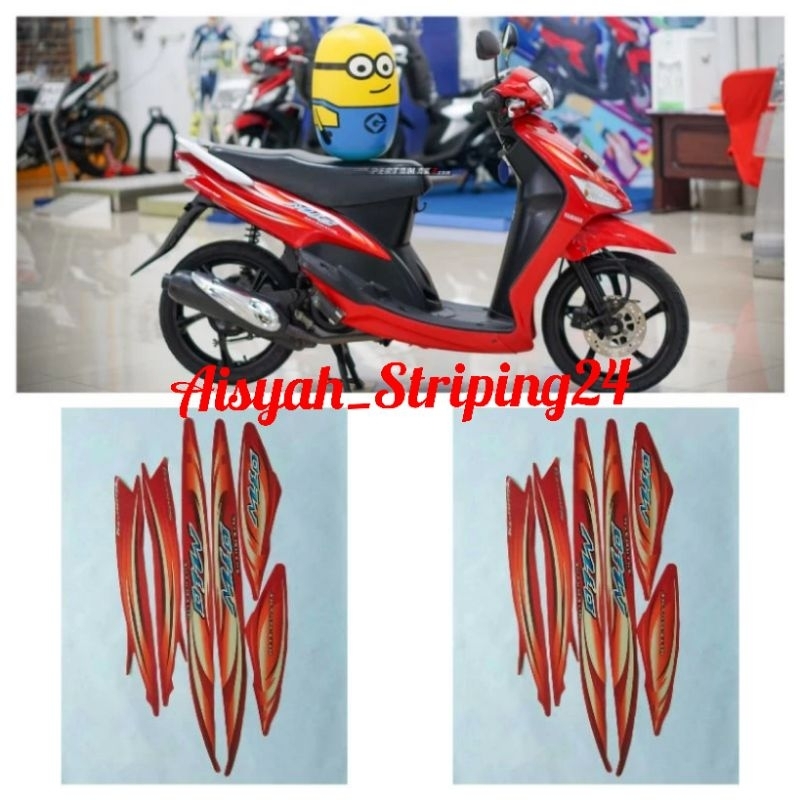 Jual stiker striping yamaha mio sporty 2007 merah | Shopee Indonesia
