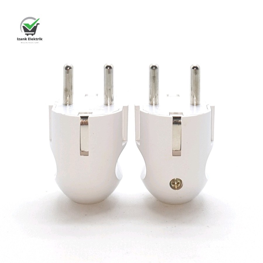 Jual Steker / Colokan Arde Bulat Colokan Listrik Bundar Putih Kuningan ...