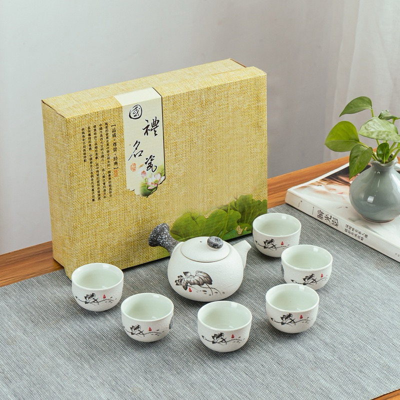Jual CHINESE TEA POT SET CERAMIC CLASSIC 6 CUPS TEKO TEH SET 6 CANGKIR ...