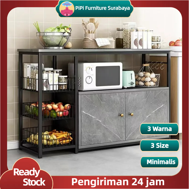 Jual PiPi Furniture Rak Dapur Serbaguna / Lemari Dapur / Rak Oven / Rak ...