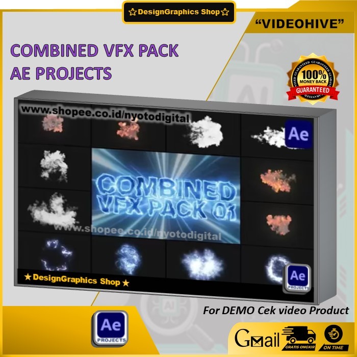 Jual Template After Effect Paket VFX Gabungan Combined VFX Pack ...