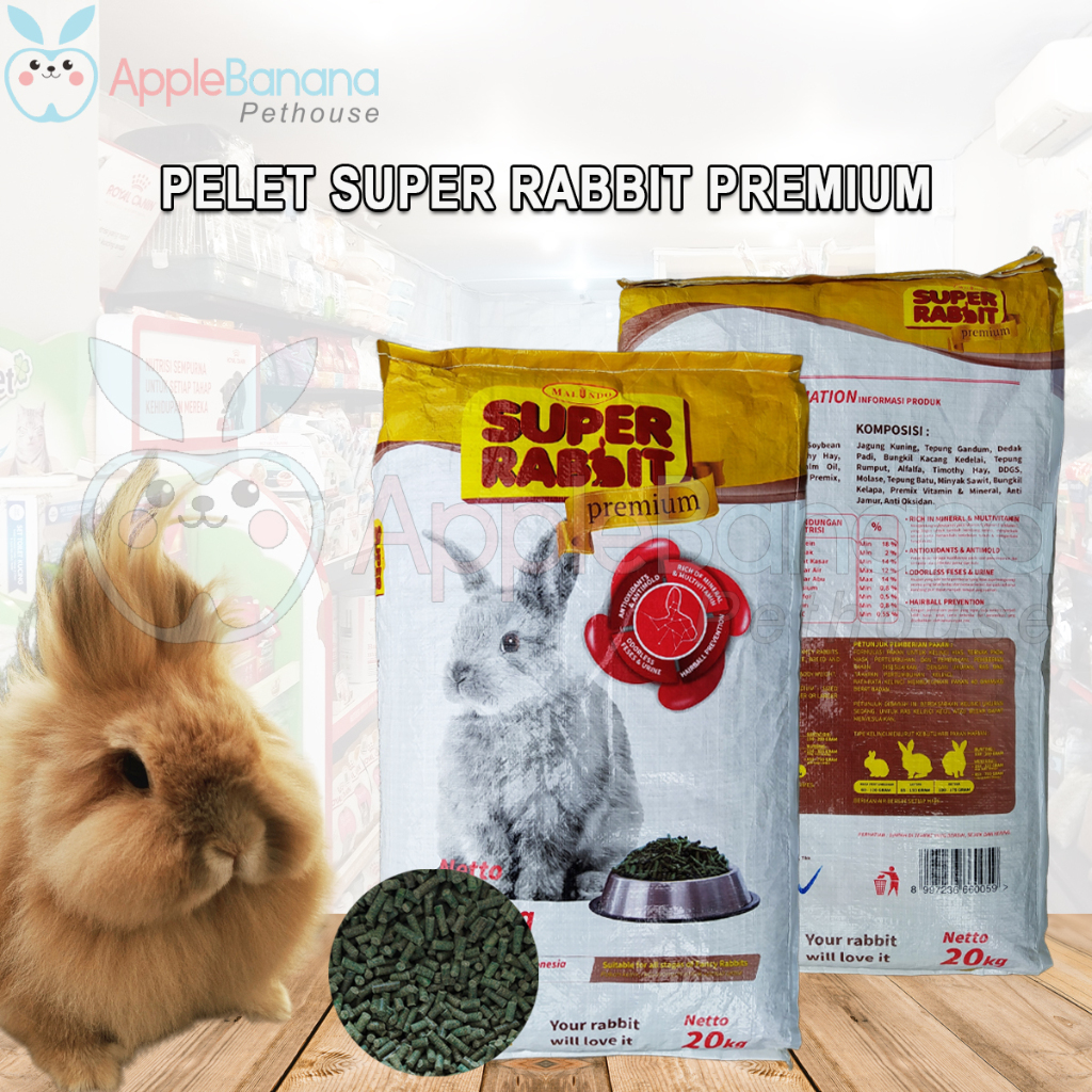 Jual Pelet Kelinci Super Rabbit 18 1 kg -Makanan Pakan Kelinci Super ...