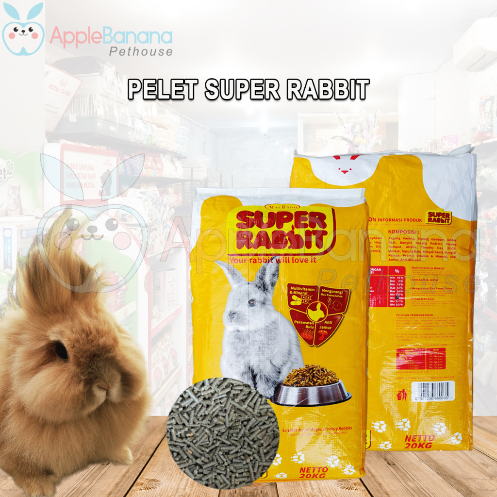 Jual Pelet Super Rabbit 16 1kg - Makanan Pakan Kelinci Super Rabbit ...