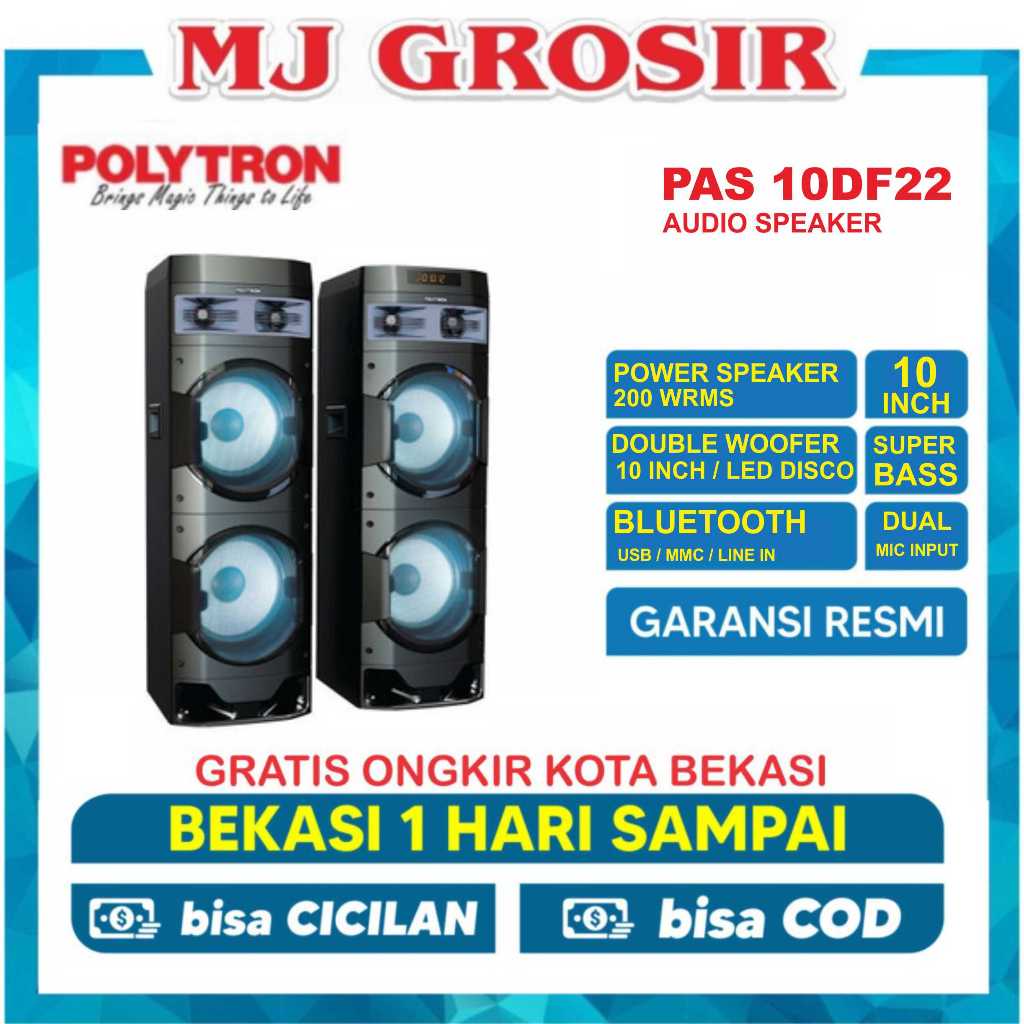 Jual POLYTRON SPEAKER AUDIO PAS 10DF22 PAS10DF22 USB BLUETOOTH | Shopee ...