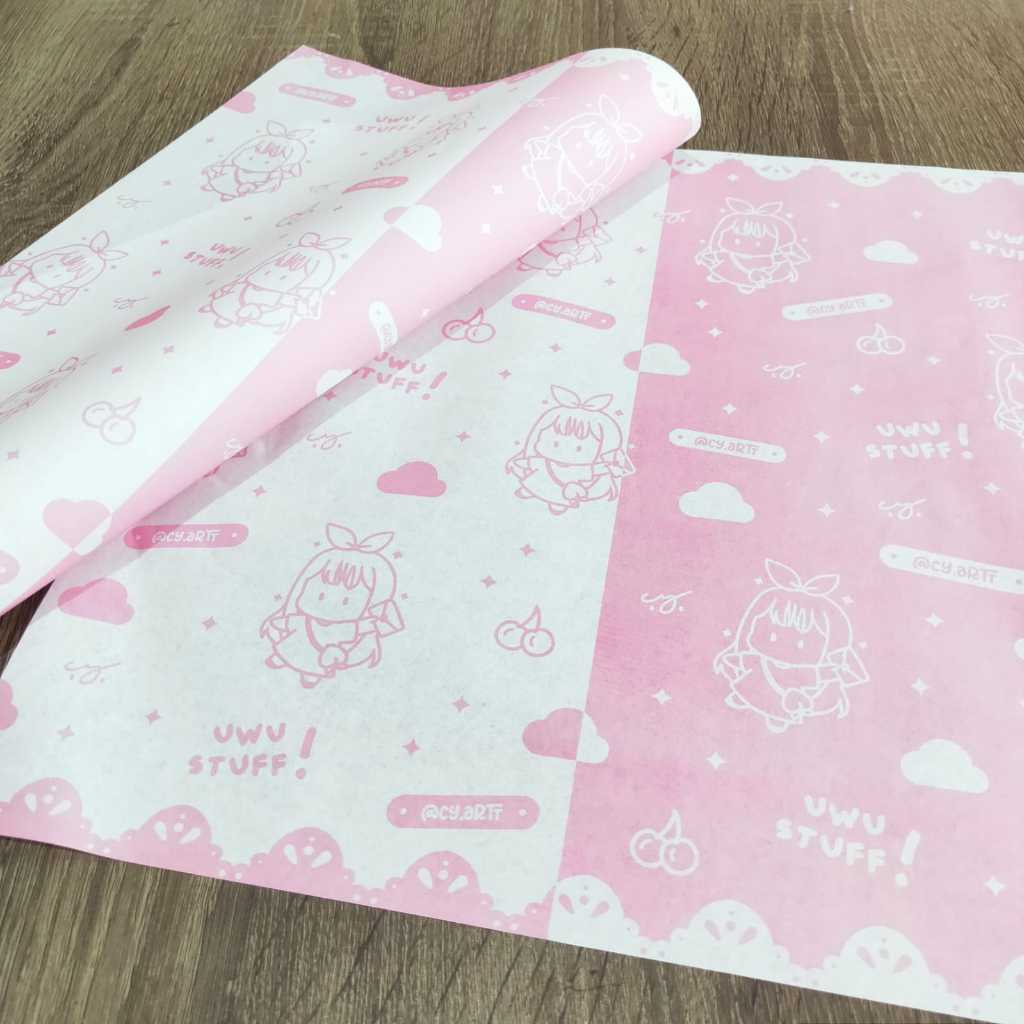 Jual CUSTOM Kertas Roti 21 x 33 cm 1 Warna - Wrap Paper / Kertas ...