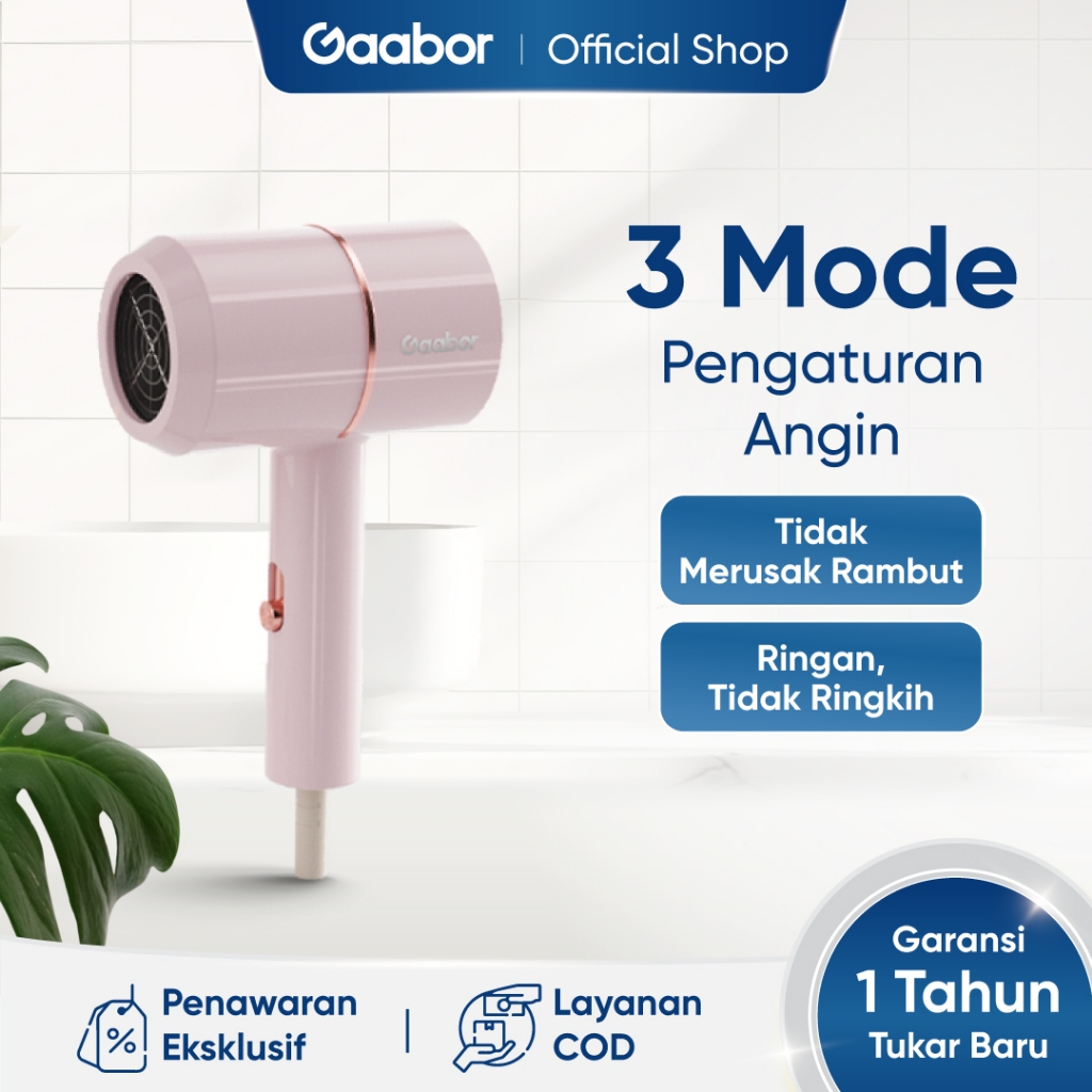 Jual Gaabor Hair Dryer 220 V Pengering Rambut Profesional Anti Frizz ...
