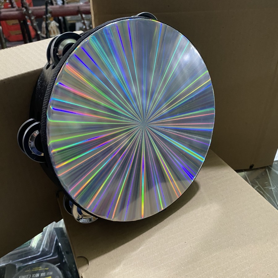 Jual Tamborin 6, 8, 10 Inch Hologram Double Kecrekan Tambourine ...