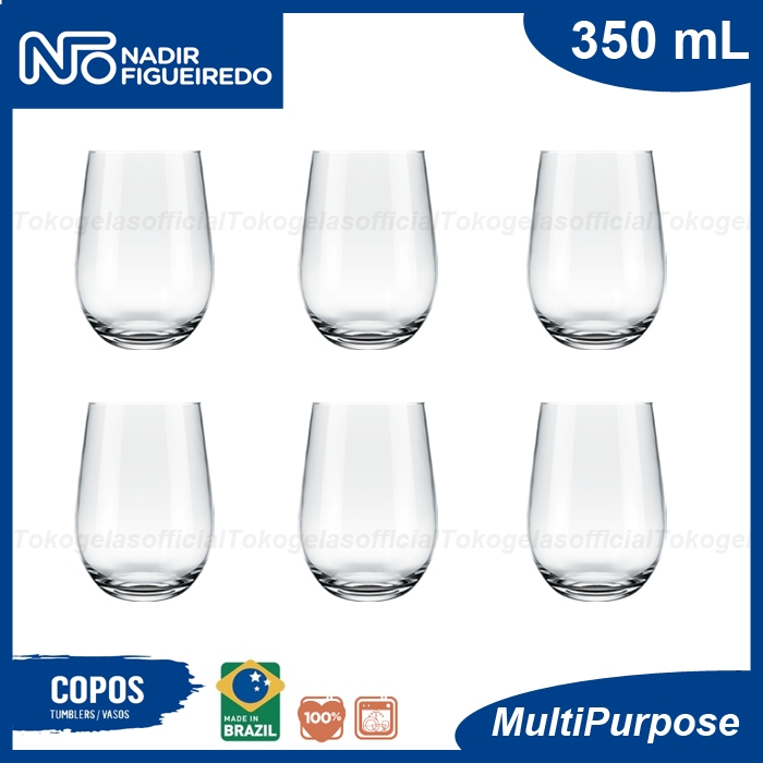 Jual 1 Set Isi 6 Pcs NADIR Gelas Stemless 350 ml - Gelas Merry - Gelas ...