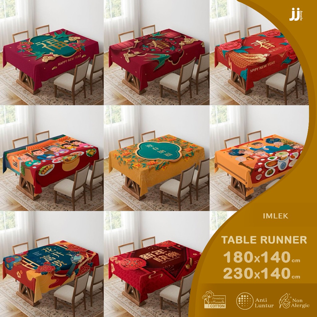 Jual TAPLAK MEJA PRINT PREMIUM MOTIF IMLEK CNY CHINESE NEW YEAR SINCIA ...