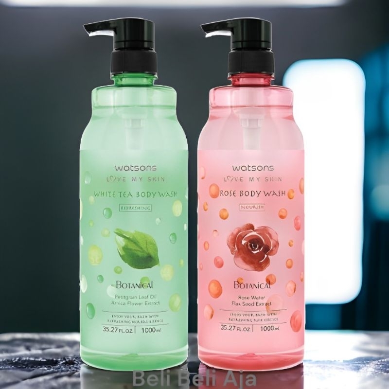 Jual WATSONS Body Wash - White Tea 1Liter / Rose 1L | Shopee Indonesia