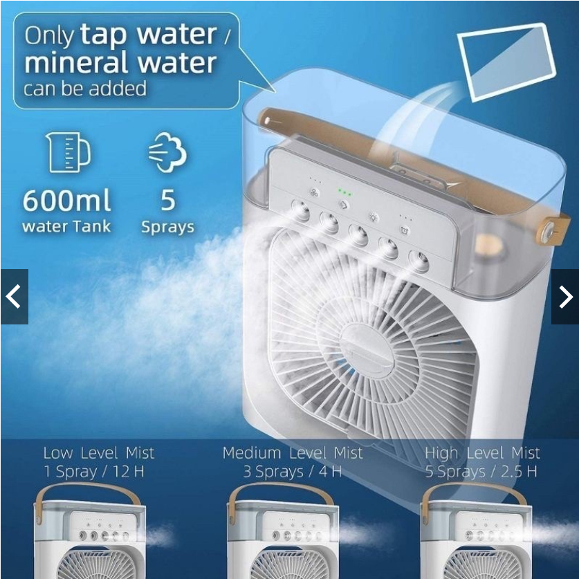 Jual Kipas Angin AC Mini Air cooler Fan Portable Mobil Kantor-Ruangan ...