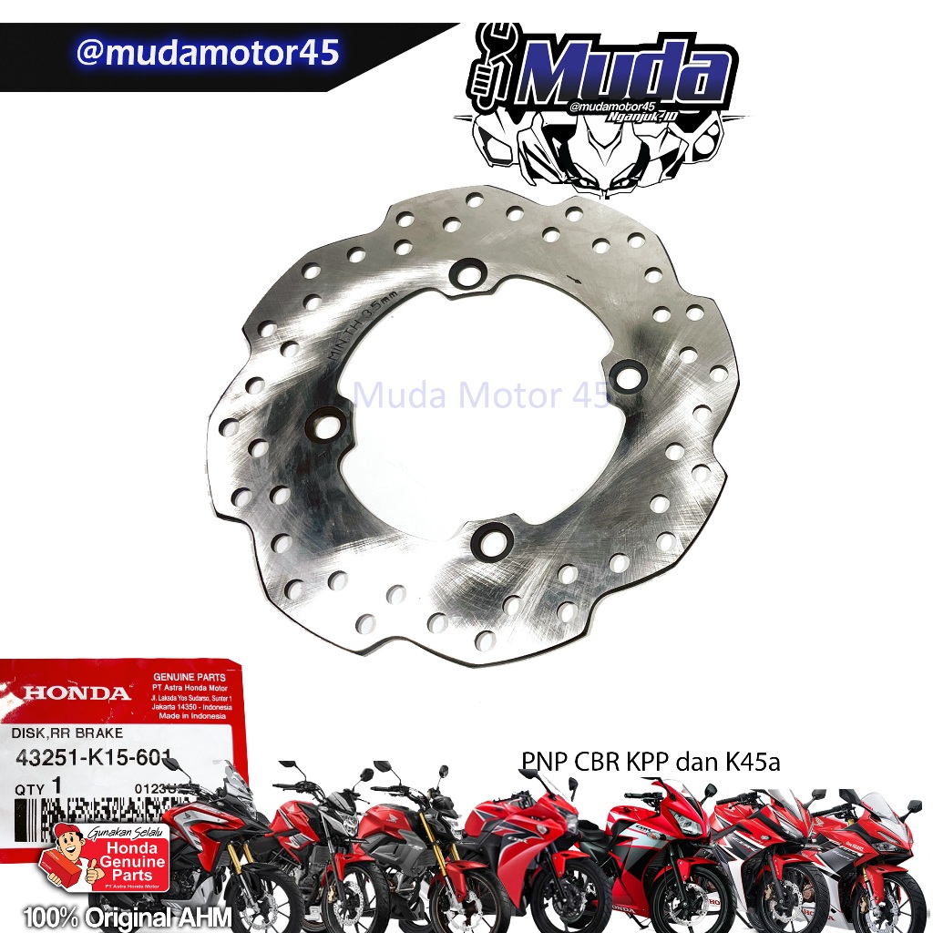 Jual PIRINGAN CAKRAM CB150R CB150X CBR150R 43251-K15-601 DISC BELAKANG WAVY ALL NEW CBR CB 150 X ...