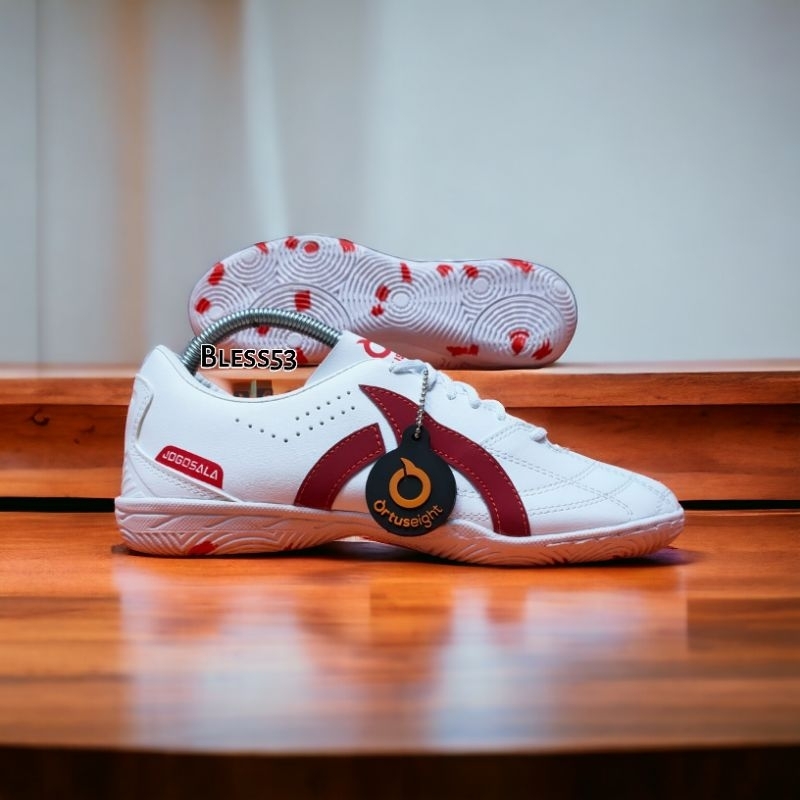 Jual SEPATU FUTSAL ORTUS JOGOSALA REVOLT WHITE RED NEW PROMO FREE TAS ...