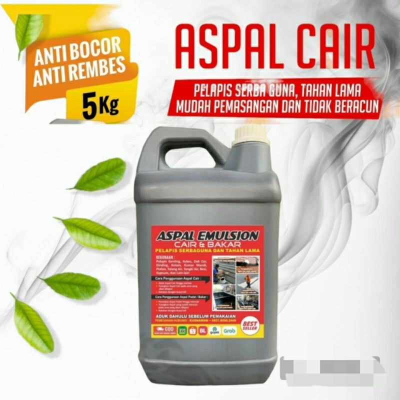 Jual ASPAL CAIR 5 KG asphalt emulsion / aspal waterproofing dan Jalan ...