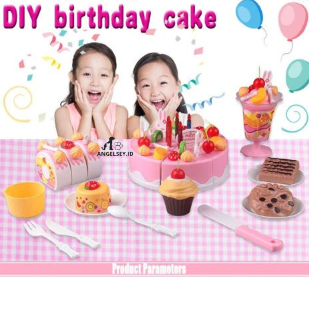Jual Mainan Anak DIY FRUIT CAKE / Mainan Kue Ulang Tahun Isi 75pc ...