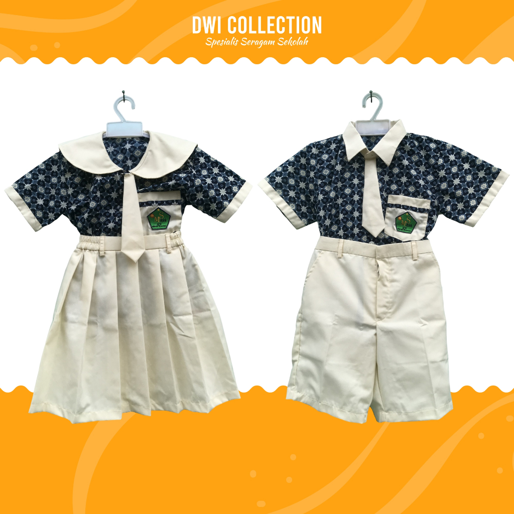 Jual SERAGAM BATIK ANAK SEKOLAH PAUD / TK (FREE LOGO CUSTOM) | Shopee Indonesia