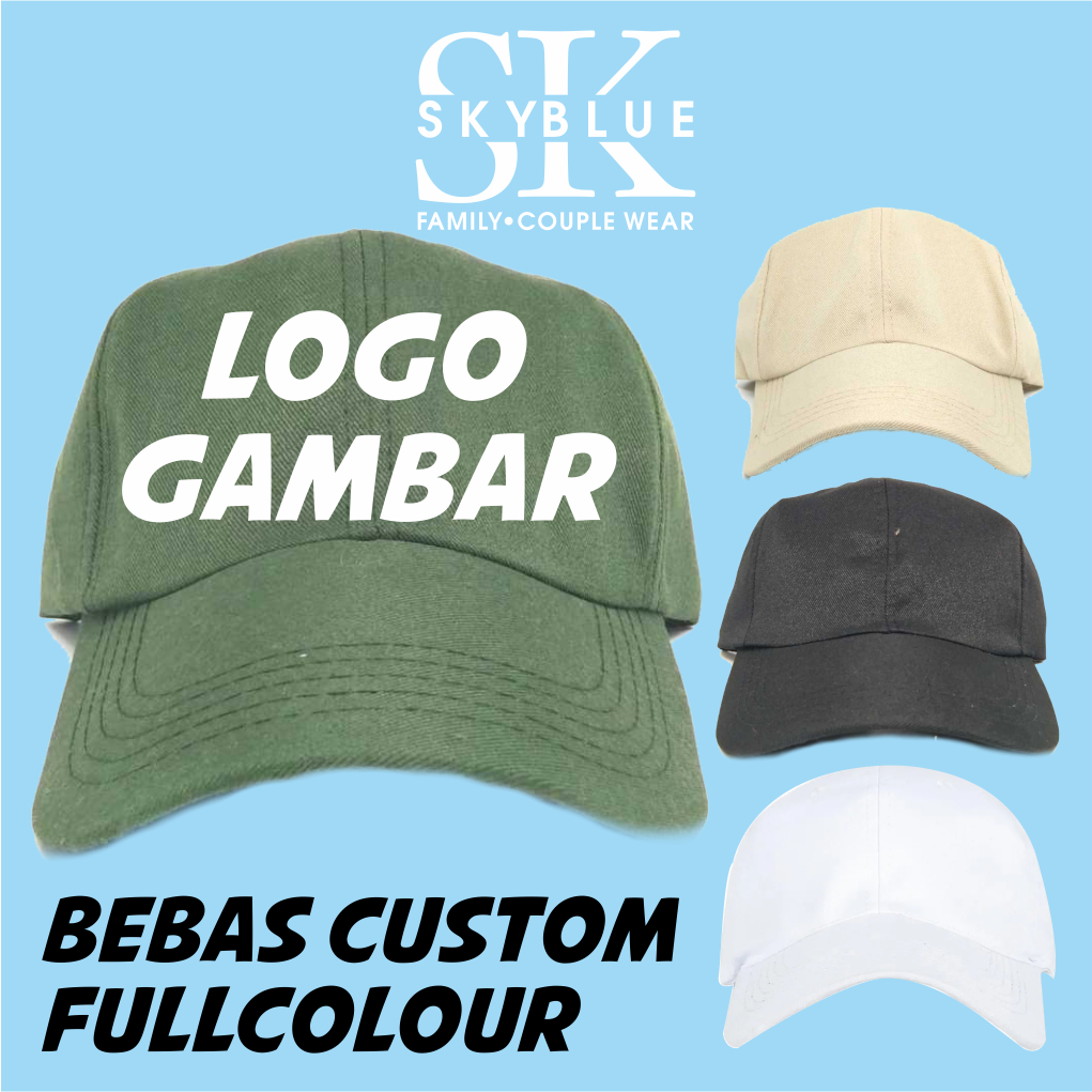 Jual TOPI CUSTOM BASEBALL CAP TULISAN NAMA SABLON GAMBAR DTF LOGO ...